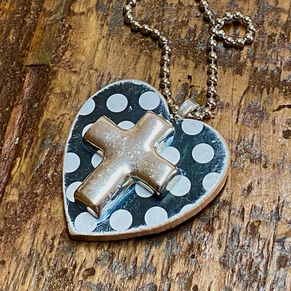 Hand Crafted | Jewelry | Hand Crafted Small Black White Polka Dot Wood ...